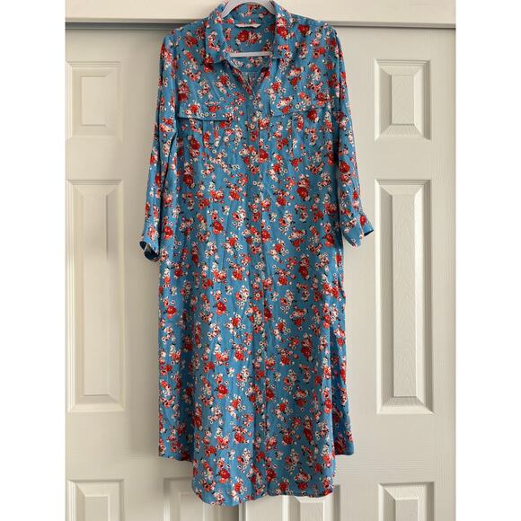 Lucky Brand | Jackets & Coats | Lucky Brand Floral Shirt Dress Pink ...